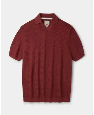 Aubin Alford Textured Cotton Polo Shirt