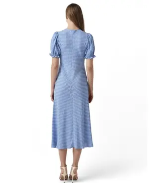 GHOST LONDON Clarissa Tie Front Midi Dress