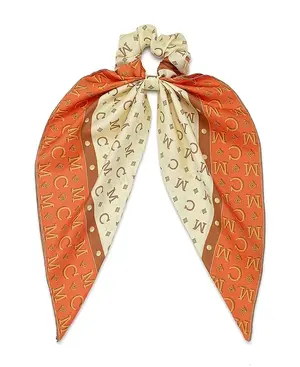 Mcm Upcycling Project Scarf Scrunchie In Organic Silk