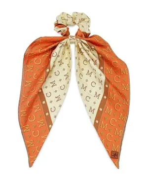Mcm Upcycling Project Scarf Scrunchie In Organic Silk