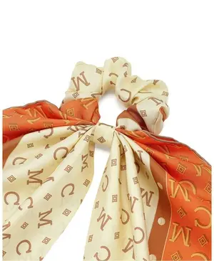 Mcm Upcycling Project Scarf Scrunchie In Organic Silk