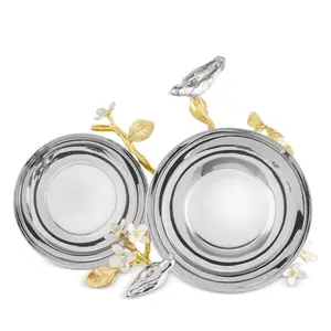 Michael Aram Lovebirds Silver & Gold Double Dish
