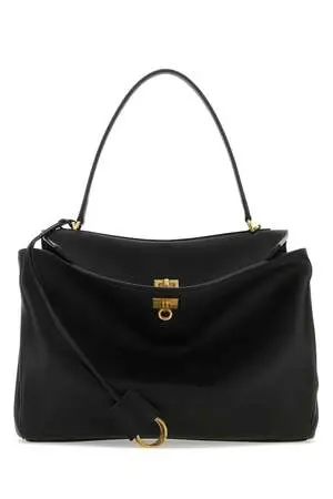Balenciaga Leather Medium Rodeo Handbag - Black