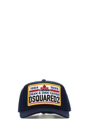 Dsquared2 Navy Cotton Baseball Cap - Blue