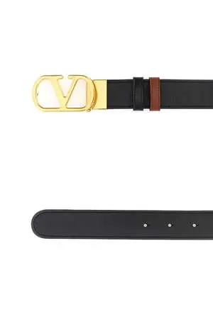 Valentino Garavani Reversible Leather Vlogo Belt