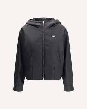 Prada Re-nylon Hooded Jacket - Black