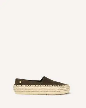 Loewe Rio Suede And Raffia Espadrillas - Brown
