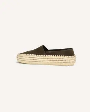 Loewe Rio Suede And Raffia Espadrillas