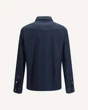 Moncler Denim Jacket With Logo Patch