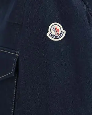 Moncler Denim Jacket With Logo Patch