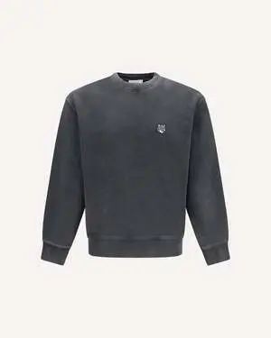 Maison Kitsuné Crewneck Sweater With Fox Head Logo Ale