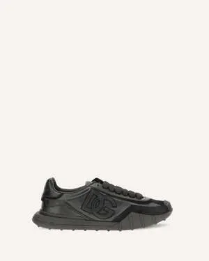 Dolce & Gabbana Athletic Fabric And Leather Sneakers - Black
