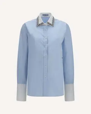 Prada Jewel-embellished Collar Shirt