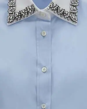 Prada Jewel-embellished Collar Shirt