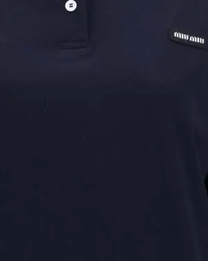 Miu Miu Striped Sleeve Polo Sweater Feale