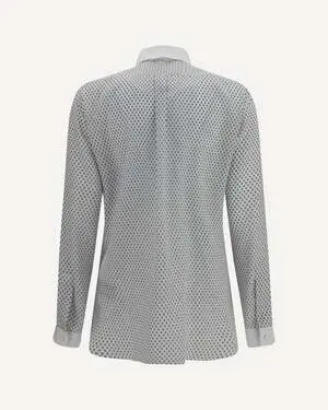 TOM FORD Diamond Print Silk Crêpe De Chine Shirt
