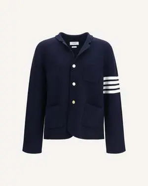 Thom Browne Single-breasted Wool Jacket With Four-bar Detail