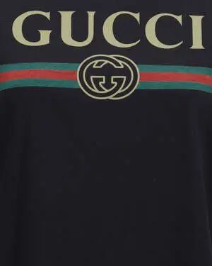 Gucci Cotton And Silk Jersey T-shirt With Interlocking Gg Print