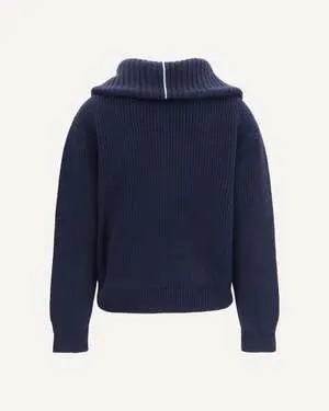 Malo Cashmere High-neck Zip Sweater