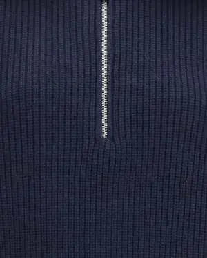 Malo Cashmere High-neck Zip Sweater