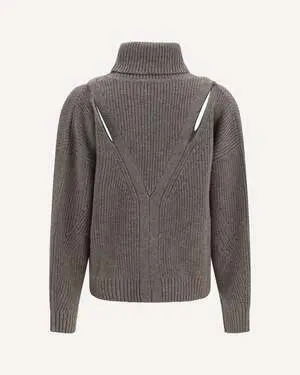 P.a.r.o.s.h P. A.r. O.s. H. High-neck Sweater With Perforated Shoulders Feale