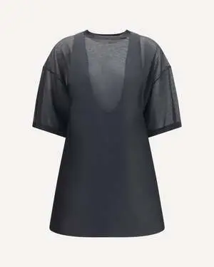 Balenciaga Hybrid Dress With Sheer T-shirt