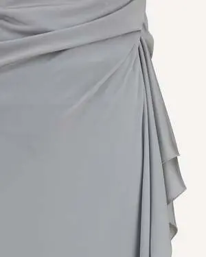 Versace Draped Medusa Hardware Viscose Jersey Maxi Dress