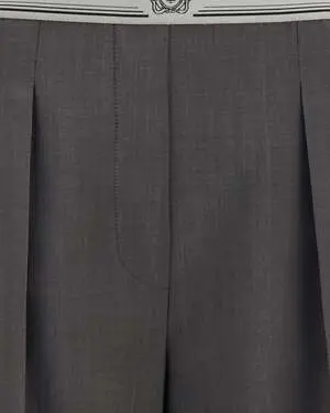Versace Wool And Mohair Jacquard Motif Pants
