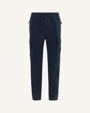 Stone Island Cargo Pants With Elasticated Cuffs - Blue
