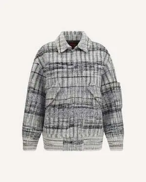 Missoni Oversized Check Wool-blend Bomber Jacket - Multicolour