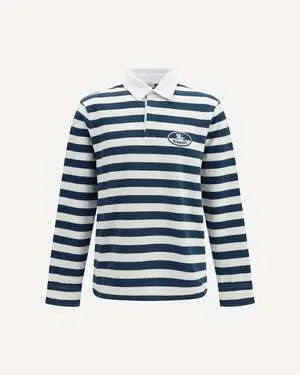 Burberry Triped Long-leeve Cotton Polo