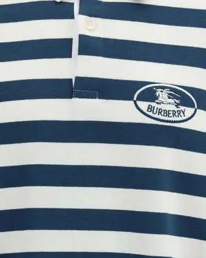 Burberry Triped Long-leeve Cotton Polo