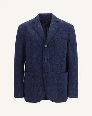 Etro Single-breasted Arnica Jacquard Wool-blend Jacket