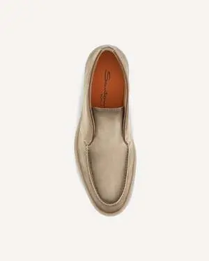 Santoni Digits Suede Slip-on Loafers