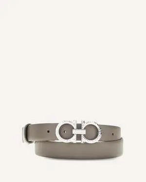 FERRAGAMO Reversible And Adjustable Gancini Belt - Multicolour