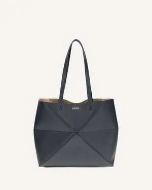 Loewe Medium Puzzle Fold Tote Bag - Blue