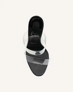 CHRISTIAN LOUBOUTIN Solo Zee Sculptural Wedge Mules - Black
