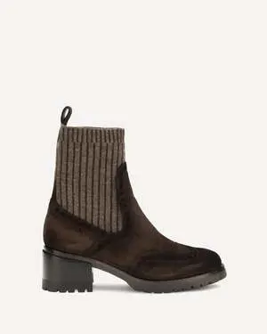 Santoni Suede Ferret Boots - Brown