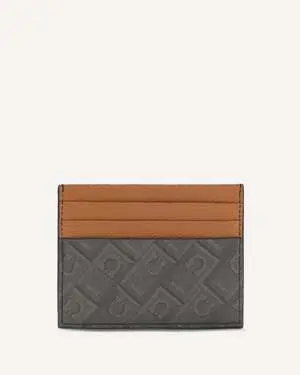 FERRAGAMO Monogram Leather Cardholder