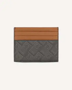 FERRAGAMO Monogram Leather Cardholder