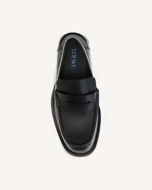 Loewe Bobine Polished Calfskin Loafers
