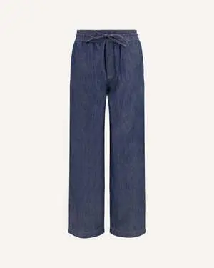 Loewe Cotton Chambray Drawstring Pants - Blue