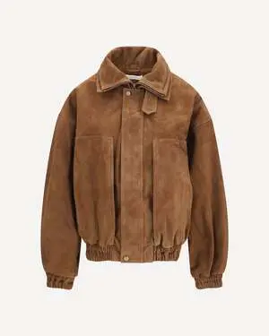 Magda Butrym Suede Bomber Jacket