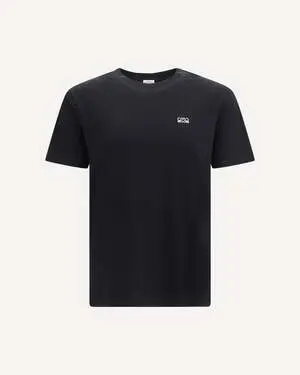 Loewe Cotton T-hirt With Embroidered Logo - Black