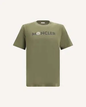 Moncler Cotton Jersey T-shirt With Chest Ogo Mae - Green