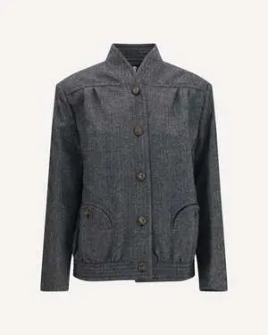 BLAZÉ MILANO Coiba Herringbone Wool Blend Jacket