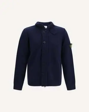 Stone Island Crewneck Sweater With Logo Patch Ale - Blue