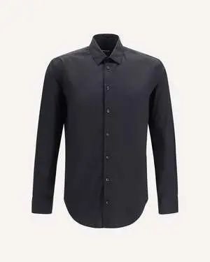 Giorgio Armani Shirt Slim Fit In Stretch Cotton Poplin