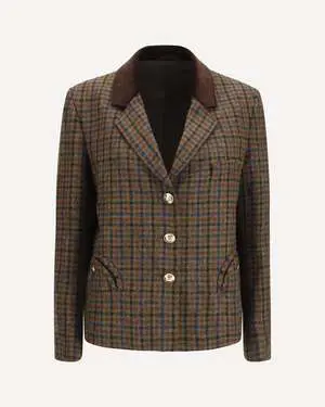 BLAZÉ MILANO Blazer Shelley In Wool Blend Tweed - Multicolour