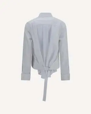 Sacai Cotton Poplin Shirt With Belt